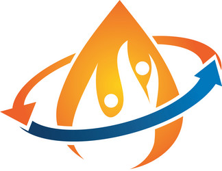 Hydro healthy logo design template Royalty Free Vector Image