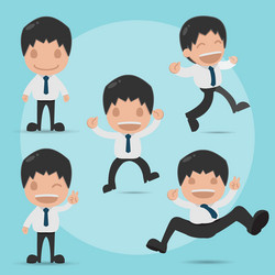 Man run walk funny cartoon set Royalty Free Vector Image