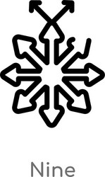 Outline ratio icon isolated black simple line Vector Image