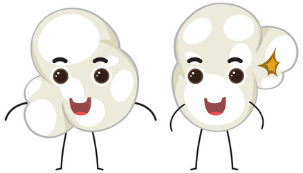 Popcorn bucket with face expression Royalty Free Vector