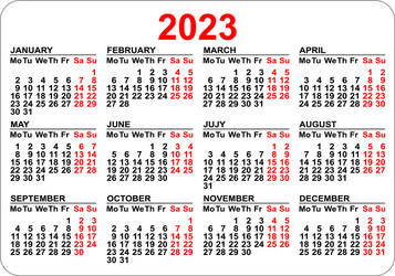 2023 year calendar design Royalty Free Vector Image