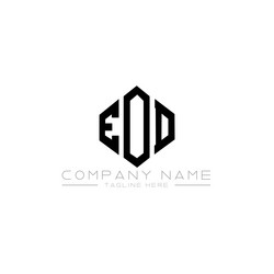 Eod letter logo design in six style polygon Vector Image