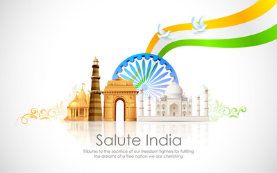Symbols of india isolated Royalty Free Vector Image
