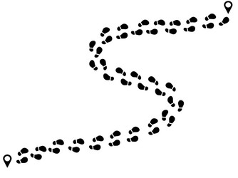 Foot Steps on a Map Vector Images (over 150)