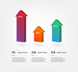 Arrows infographics step by step element of chart Vector Image