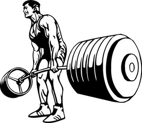 Bodybuilding and powerlifting Royalty Free Vector Image