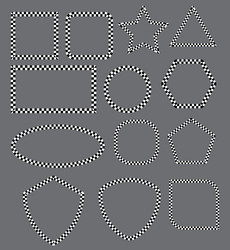 Black twirl decorative frame border set Royalty Free Vector