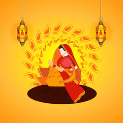 Indian wedding elements art Royalty Free Vector Image