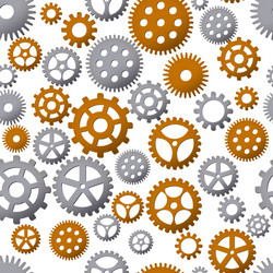 Modern gears many sizes and styles Royalty Free Vector Image