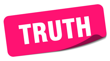 Truth sticker truth label Royalty Free Vector Image