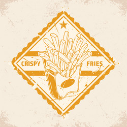 Special burger and fries logo design snack food Vector Image