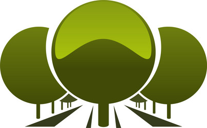 Logo tree eco nature wood trees stylized emblems Vector Image