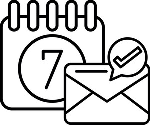 Calendar reminder date with check symbol Vector Image