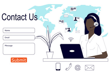 Contact Us Banner Vector Images (over 1,600)