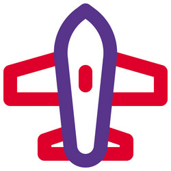 Fixed-wing flying airplane or aircraft Royalty Free Vector