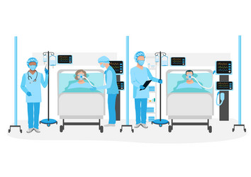 Intensive care Royalty Free Vector Image - VectorStock