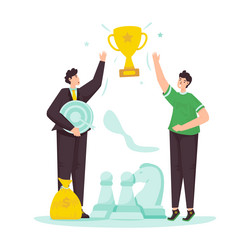 Teamwork working together complementary team flat Vector Image