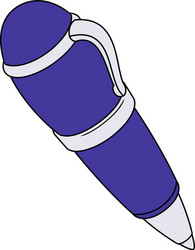 Big blue pen 2 Royalty Free Vector Image - VectorStock