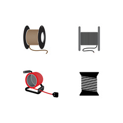 Cable reel icon Royalty Free Vector Image - VectorStock