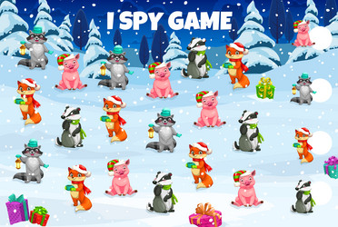 Christmas map with maze adventure board game Vector Image