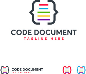 Creative code house logo designs concept Vector Image