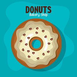 Delicious donuts bakery shop Royalty Free Vector Image