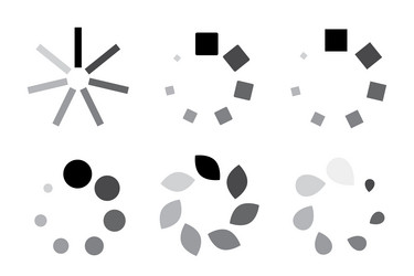 Download progress icon loading round symbol Vector Image