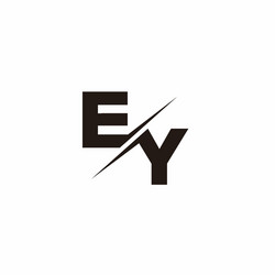 Ey logo letter monogram slash with modern logo Vector Image