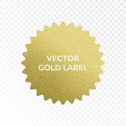 Gold label star multi point golden glitter Vector Image