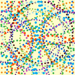 Colorful wonky dots seamless pattern Royalty Free Vector