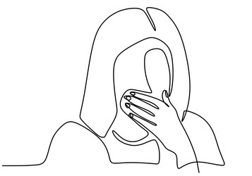 One continuous line of coronavirus covid-19 Vector Image