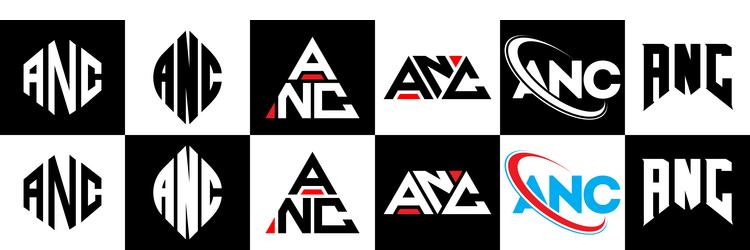 Anc logo letter design Royalty Free Vector Image