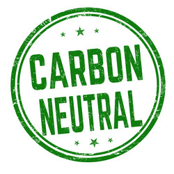 Carbon neutral badge label Royalty Free Vector Image