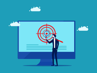 Determine the scope of work businesswoman Vector Image