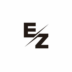 Ez logo letter monogram slash with modern Vector Image