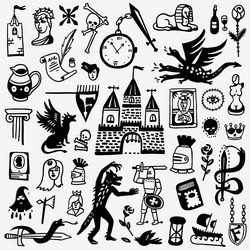 History doodles set Royalty Free Vector Image - VectorStock