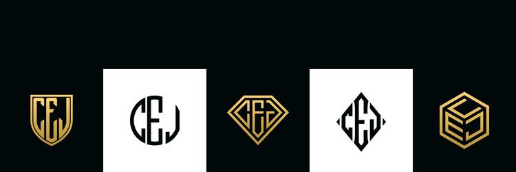 Initial letters ivj logo designs bundle this Vector Image