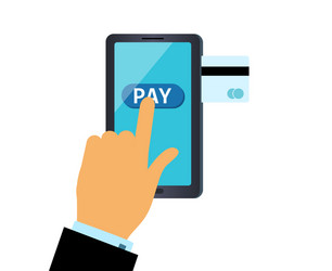 Green pay now button isolated on white Royalty Free Vector