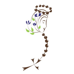 Prayer catholic chaplet with the holy cross Vector Image