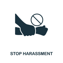 Hate icon monochrome simple line harassment Vector Image