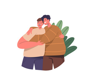 Two Friends Hug Vector Images (over 2,300)