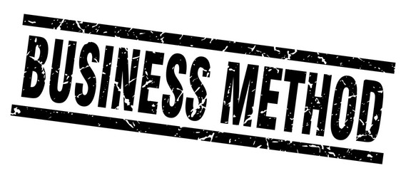 Square grunge black business method stamp Vector Image