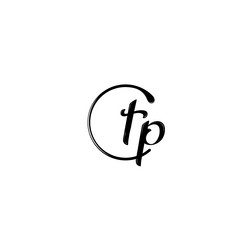 Tp line bold concept logo initial concept Vector Image