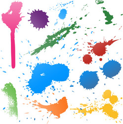 Colorful paint splats background Royalty Free Vector Image