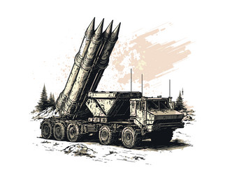 Hand portable missile system Royalty Free Vector Image