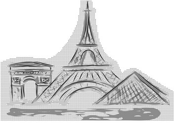 Paris Landscape Drawing Vector Images (over 1,100)