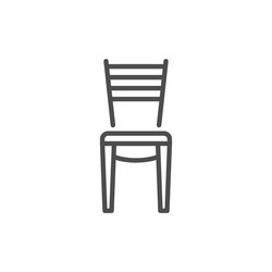 Chair line icon logo Royalty Free Vector Image