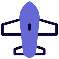Fixed-wing flying airplane or aircraft Royalty Free Vector