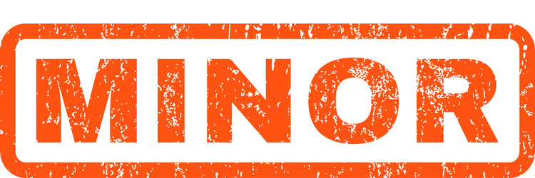 Minor rubber stamp Royalty Free Vector Image - VectorStock