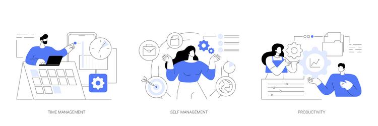 Productivity software abstract concept Royalty Free Vector